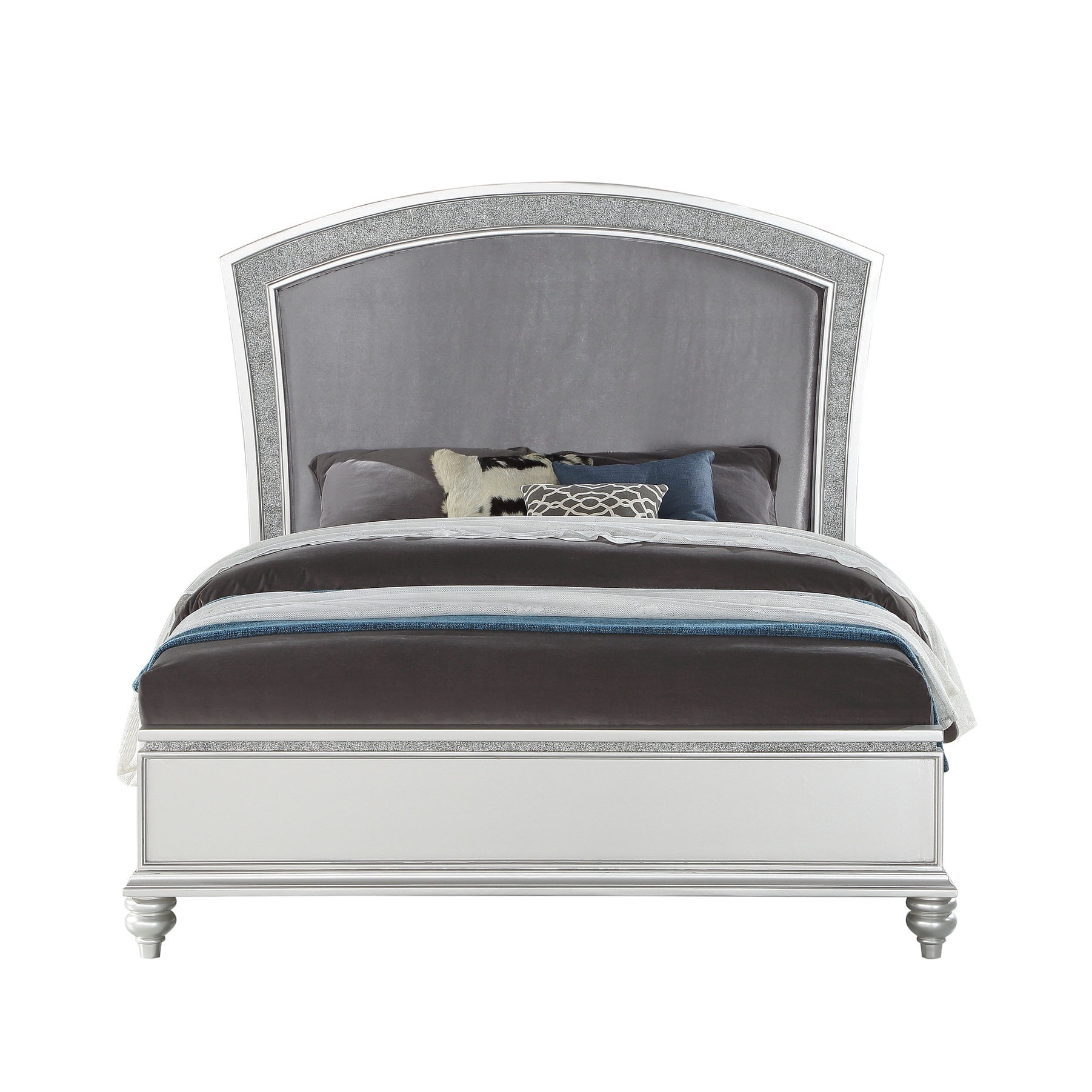 Queen Bed | Platinum Finish | Composite Wood Build - Walmart.com