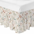 Queen Bed Skirt 16 Inch Drop, Rustic Tree Branch Bird Flower Easy Fit ...