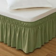 Queen Bed Skirt, Wrap Around Ruffle Bed Skit for Queen Beds with 16 ...