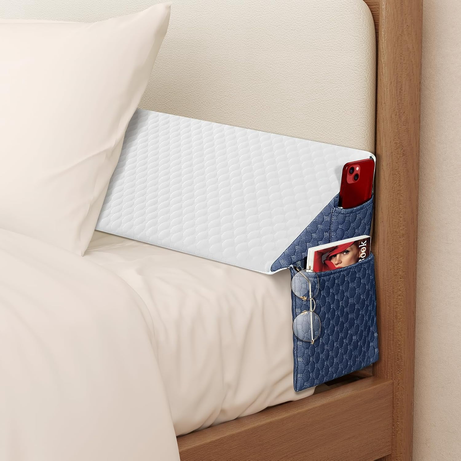 Queen Bed Wedge Pillow for Headboard 60"x 10"x 6" Plus/Mattress Gap ...