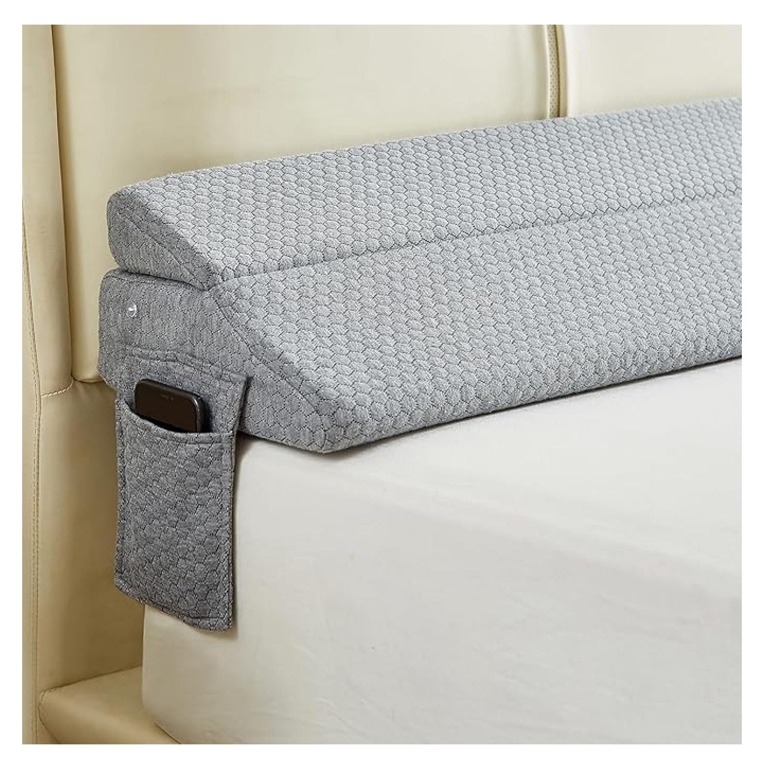 Queen Bed Wedge Pillow Headboard Gap Filler Convertible Backrest ...