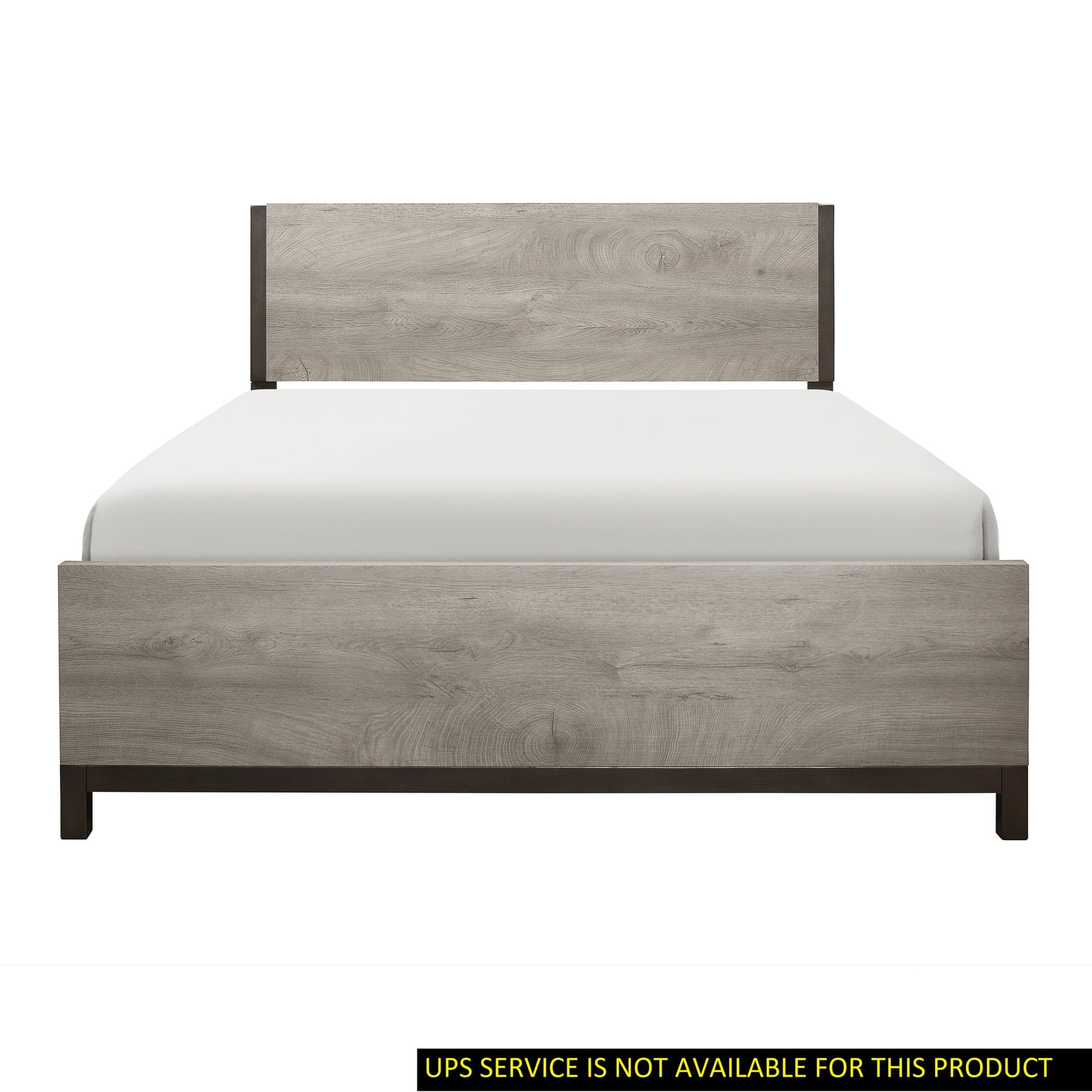 Queen Bed for Bedroom Decor / Engineered Wood, Low-Profile Panel Bed ...