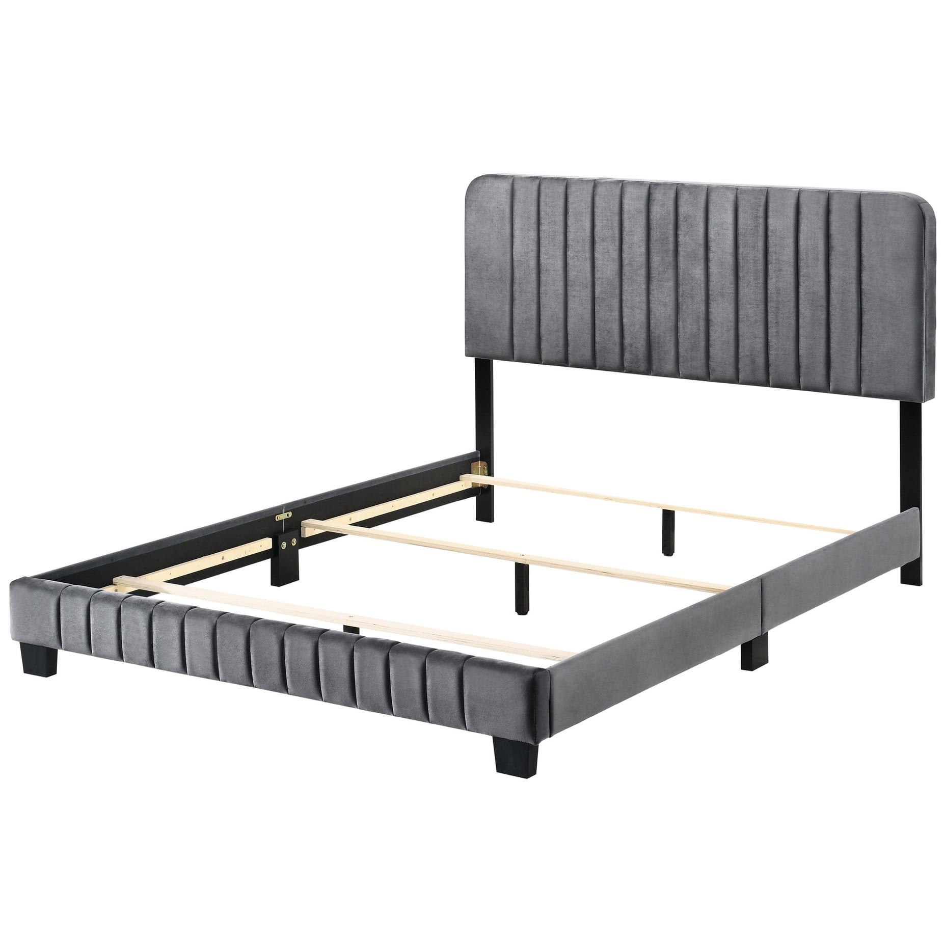 Queen Bed for a Restful Night / Modern Gray, Foam Filled, Quick ...