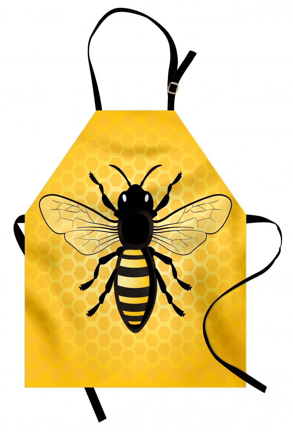 Queen Bee Apron, Detailed View of an Insect on a Honeycomb Backdrop ...