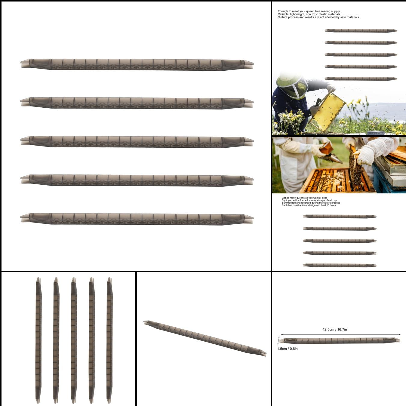 Queen Bee Rearing Kit, 5 Cell Cups Bar Frame For Beekeeping ...