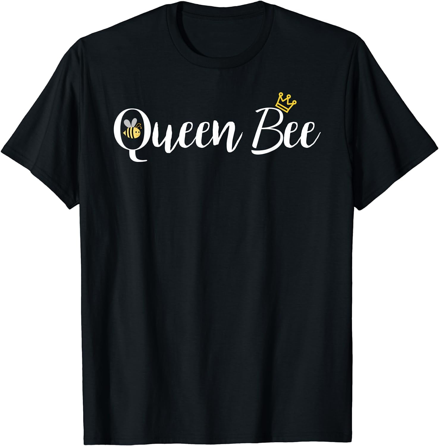 Queen Bee With Crown and Bumble Bee Graphic T Shirt - Walmart.com
