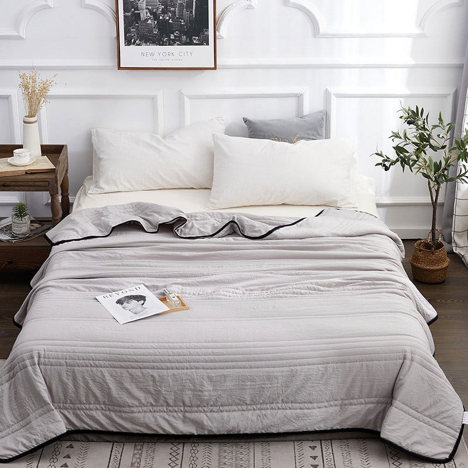 Queen Blanket for Bed Summer Blanket Bed Blanket Skin Friendly Plain ...