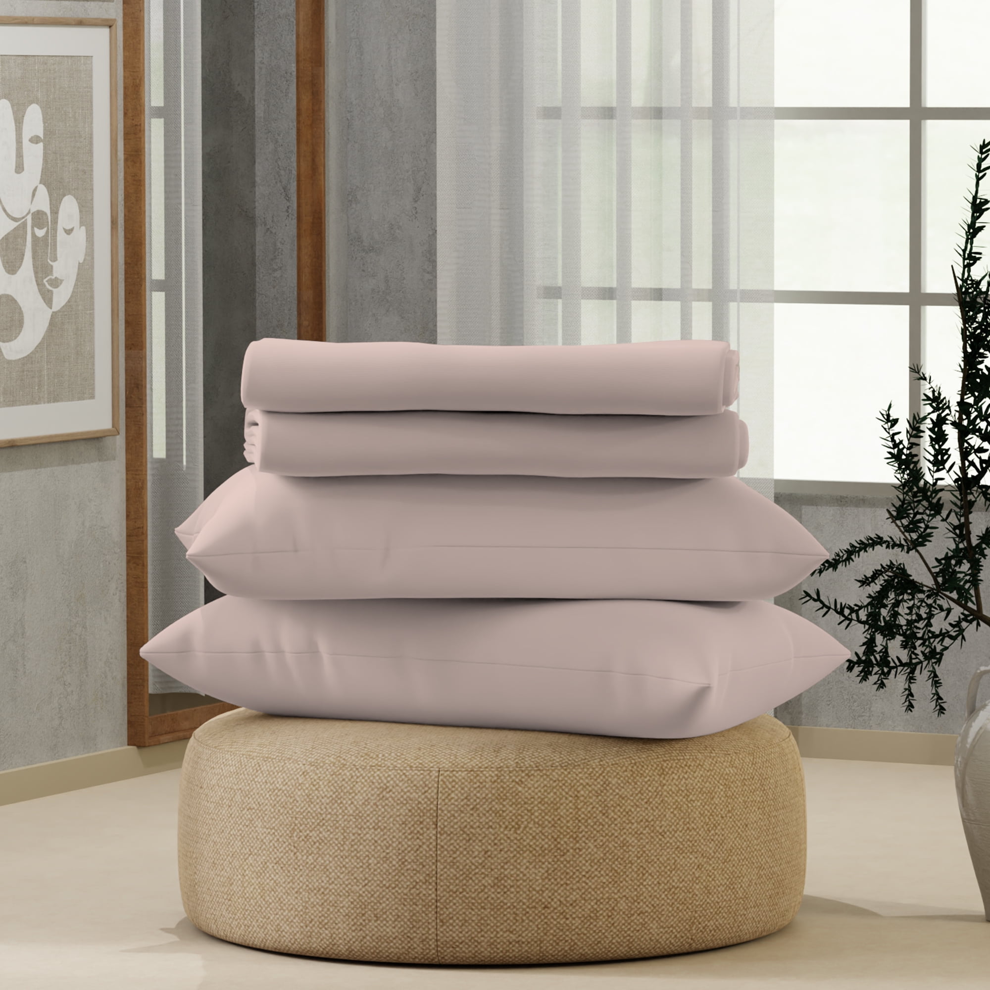 Color Sense Queen Size Tear Drop Dotted Cotton Blend Percale 4-Piece ...