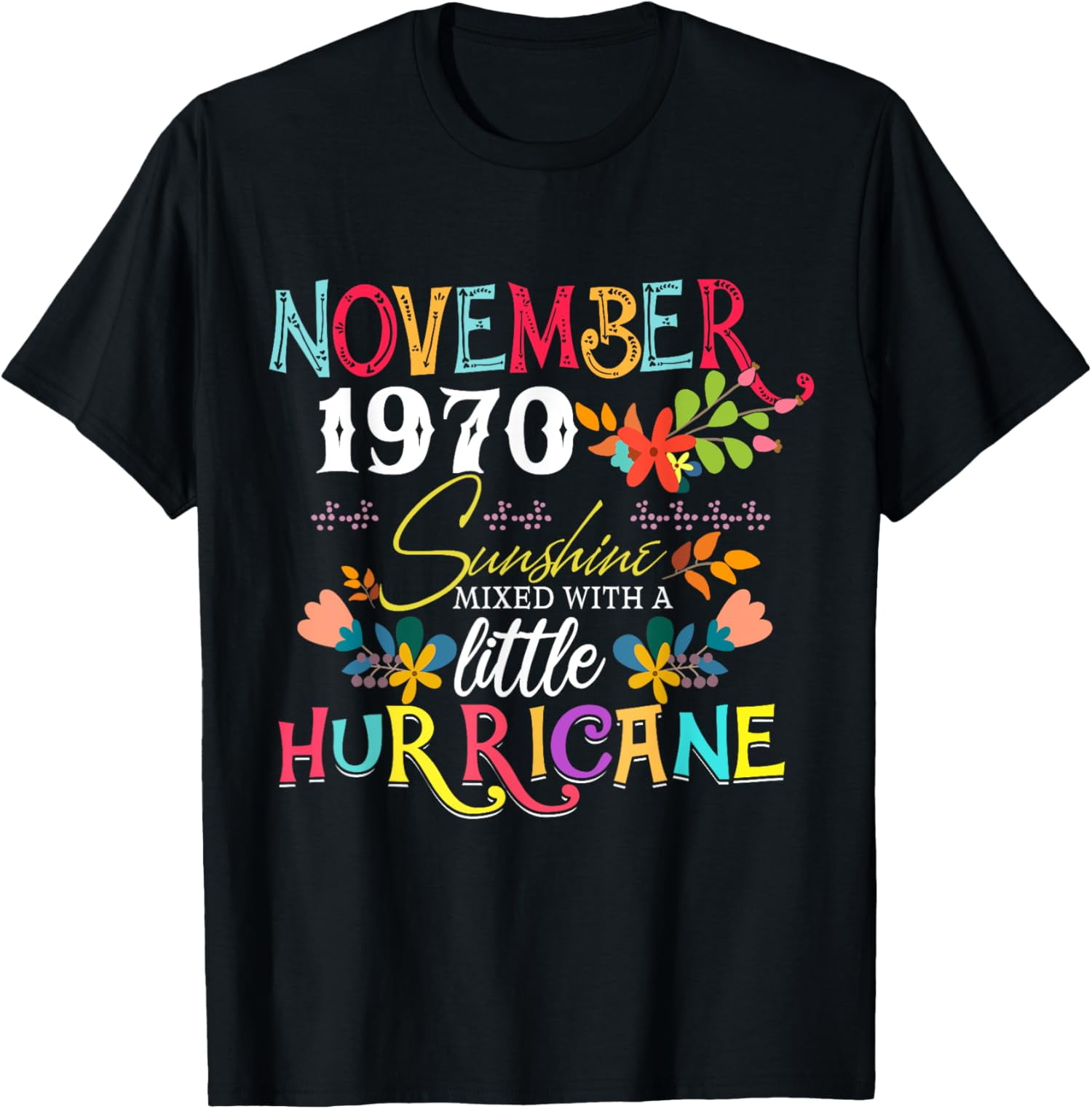 Queen Born on November 54th 1970 My Birthday Sunshine Women T-Shirt ...