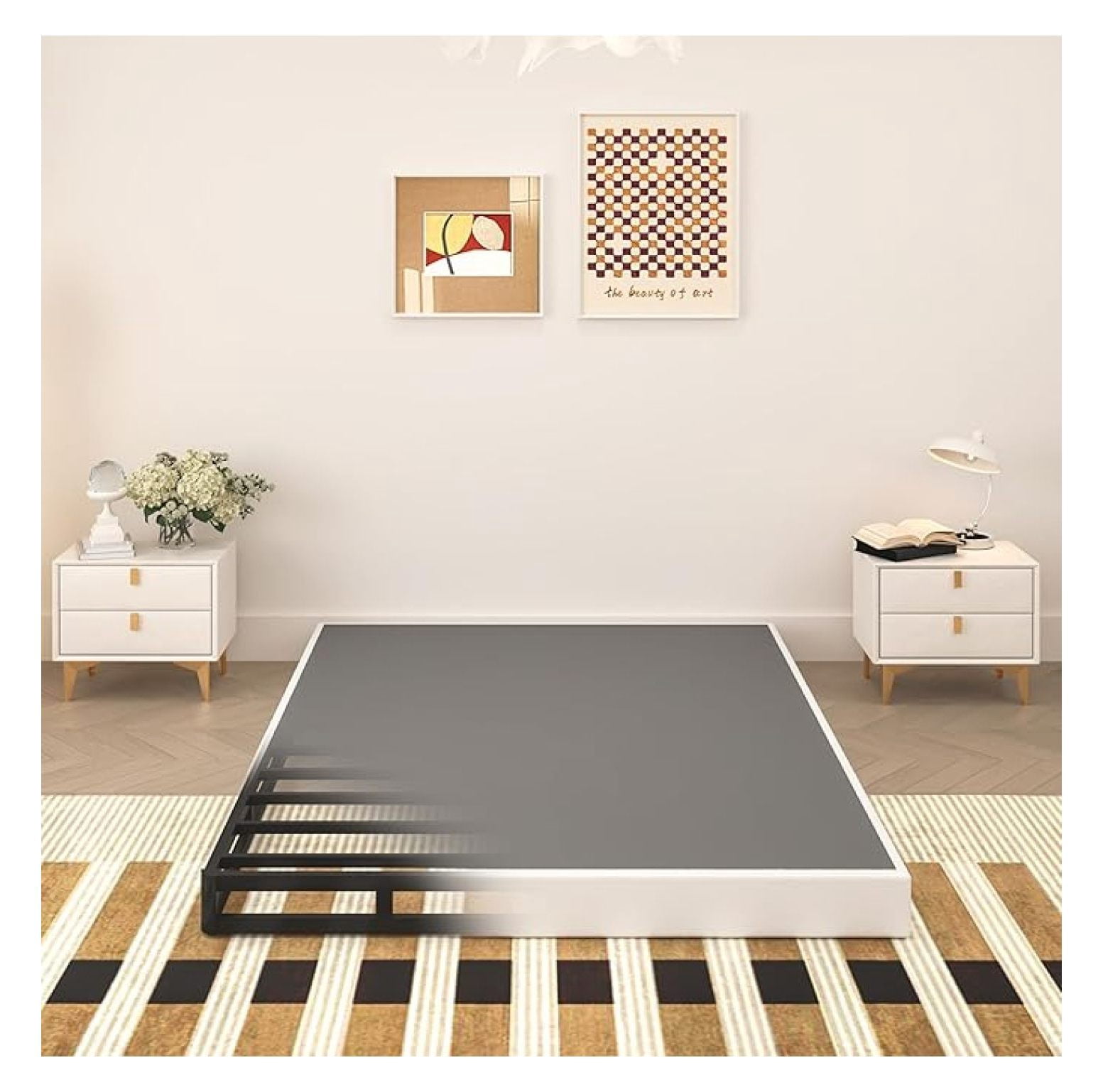 Queen Box Spring 5 Inch, Heavy Duty Metal Mattress Foundation, 3000 lbs ...