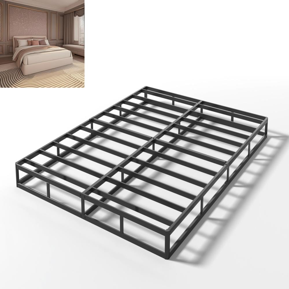 Queen Box Spring Bed Base, Heavy Duty Metal Mattress Foundation for 5 ...