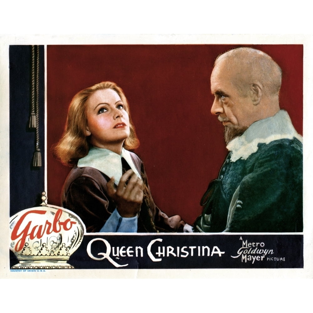 Queen Christina From Left Greta Garbo Lewis Stone 1933 Movie Poster Masterprint (28 x 22 ...