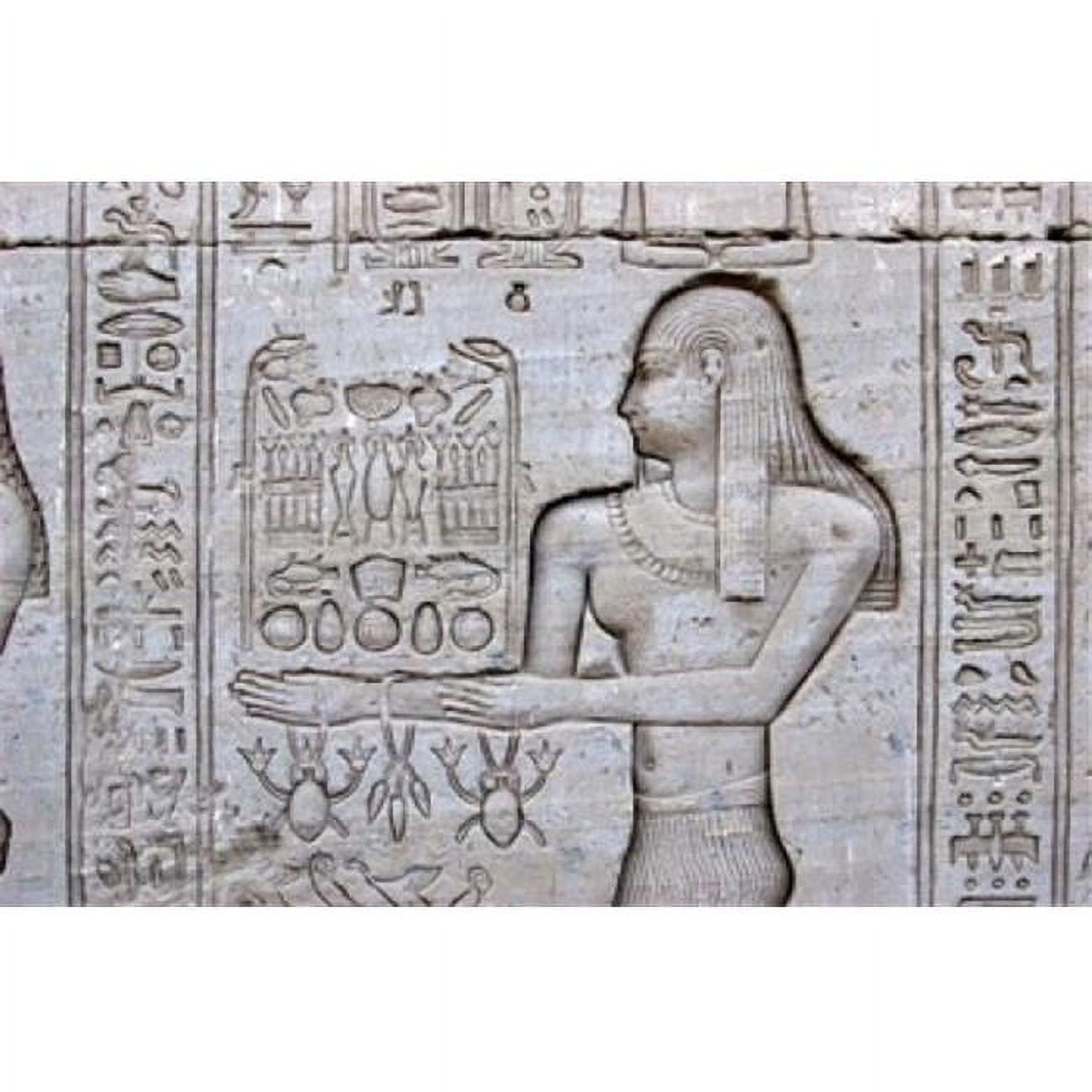 Queen Cleopatra & Stone Carved Hieroglyphics Egypt Poster Print by ...