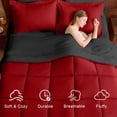 Queen Comforter Set 7 Pieces Reversible Bedding Set with All Season ...