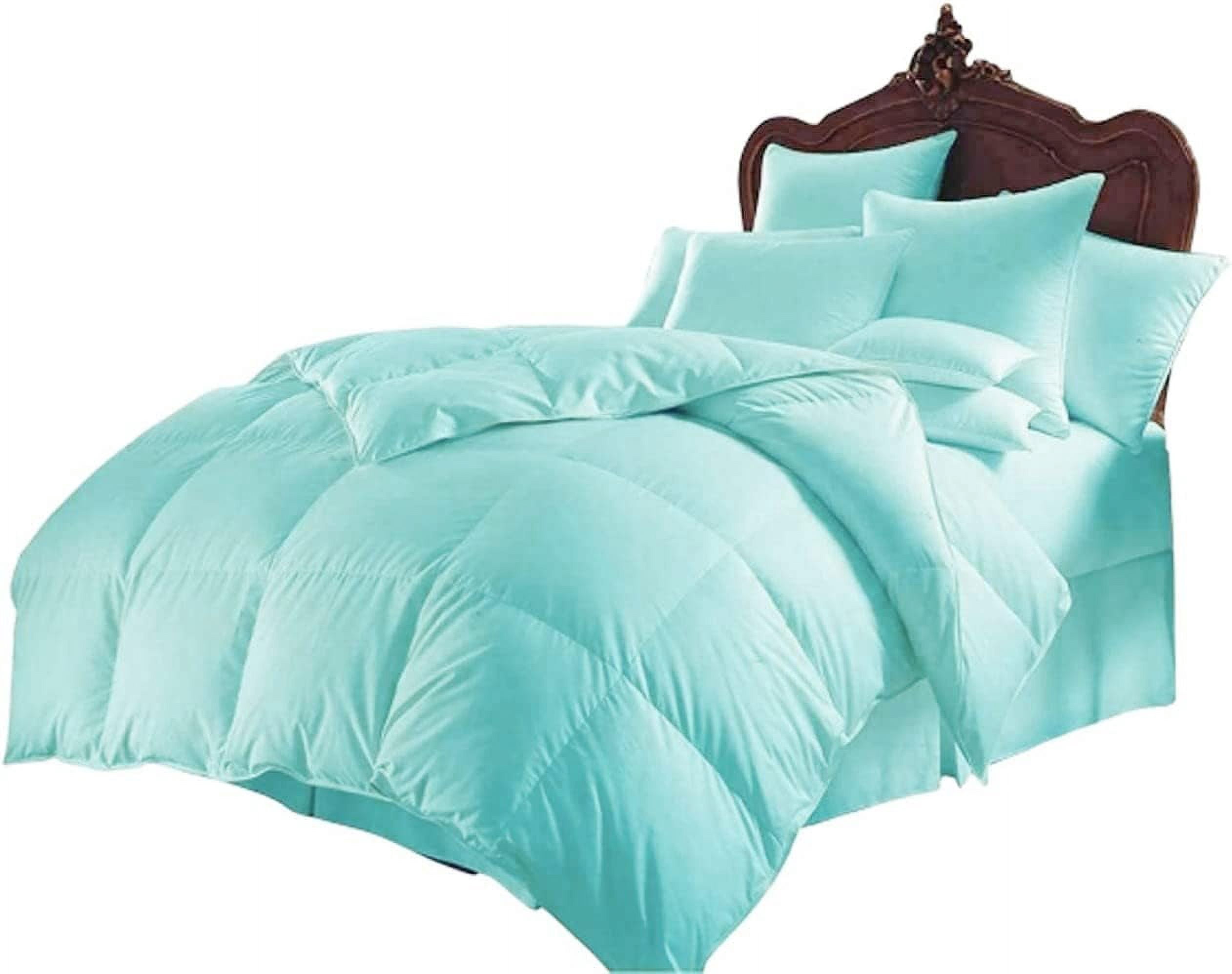 Queen Comforter Set Cotton 1000 Series Aqua Blue 600 GSM Duvet ...