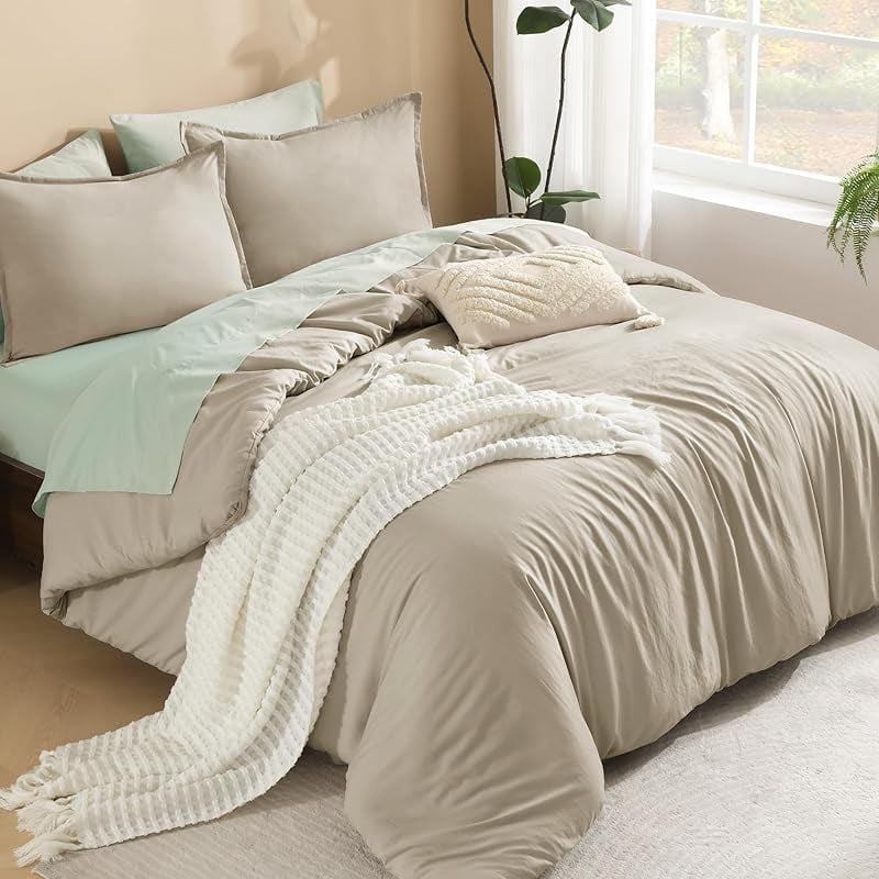 Queen Comforter Set Sage Green, 3 Pieces Lightweight Comforters Queen ...
