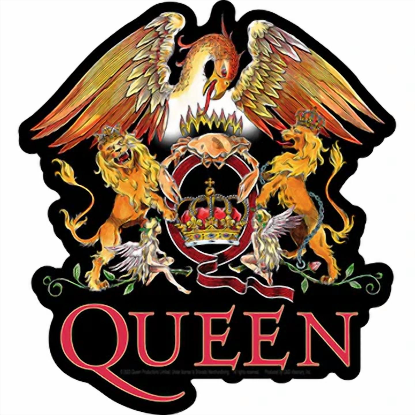 Queen Crest Logo 4.5"x5" Sticker - Walmart.com