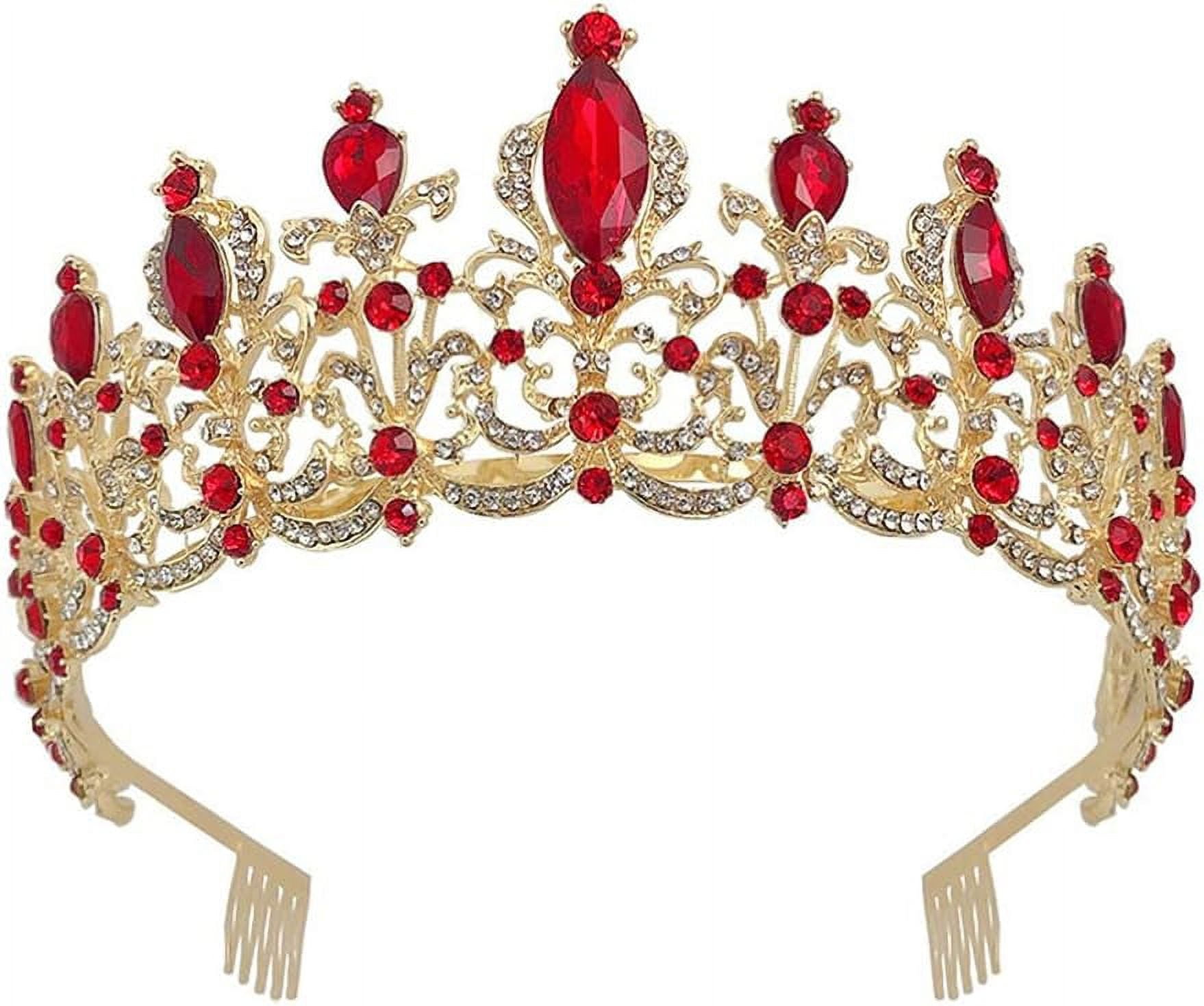 Queen Crown Crystal Queen Tiara Baroque Crown Wedding Bridal Hair ...