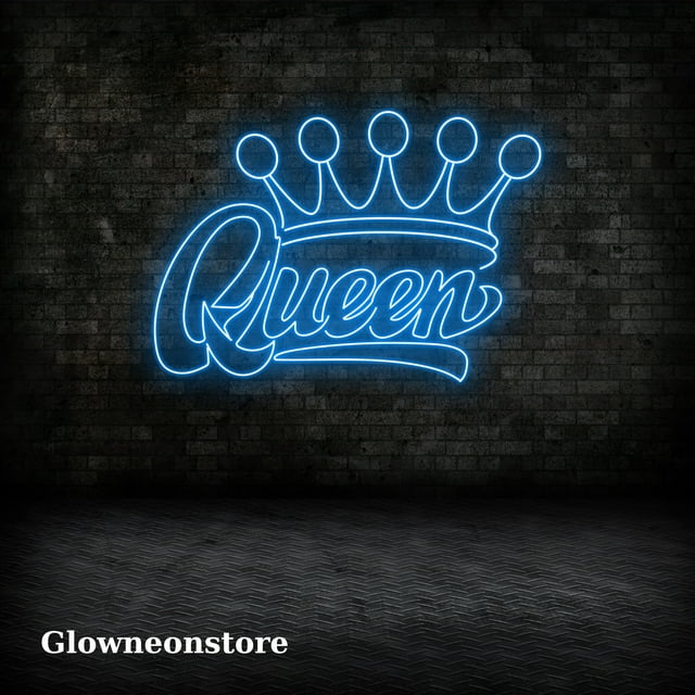 Queen Crown Neon Sign, Queen Crown Led Sign, Handmade Crown Led Light ...