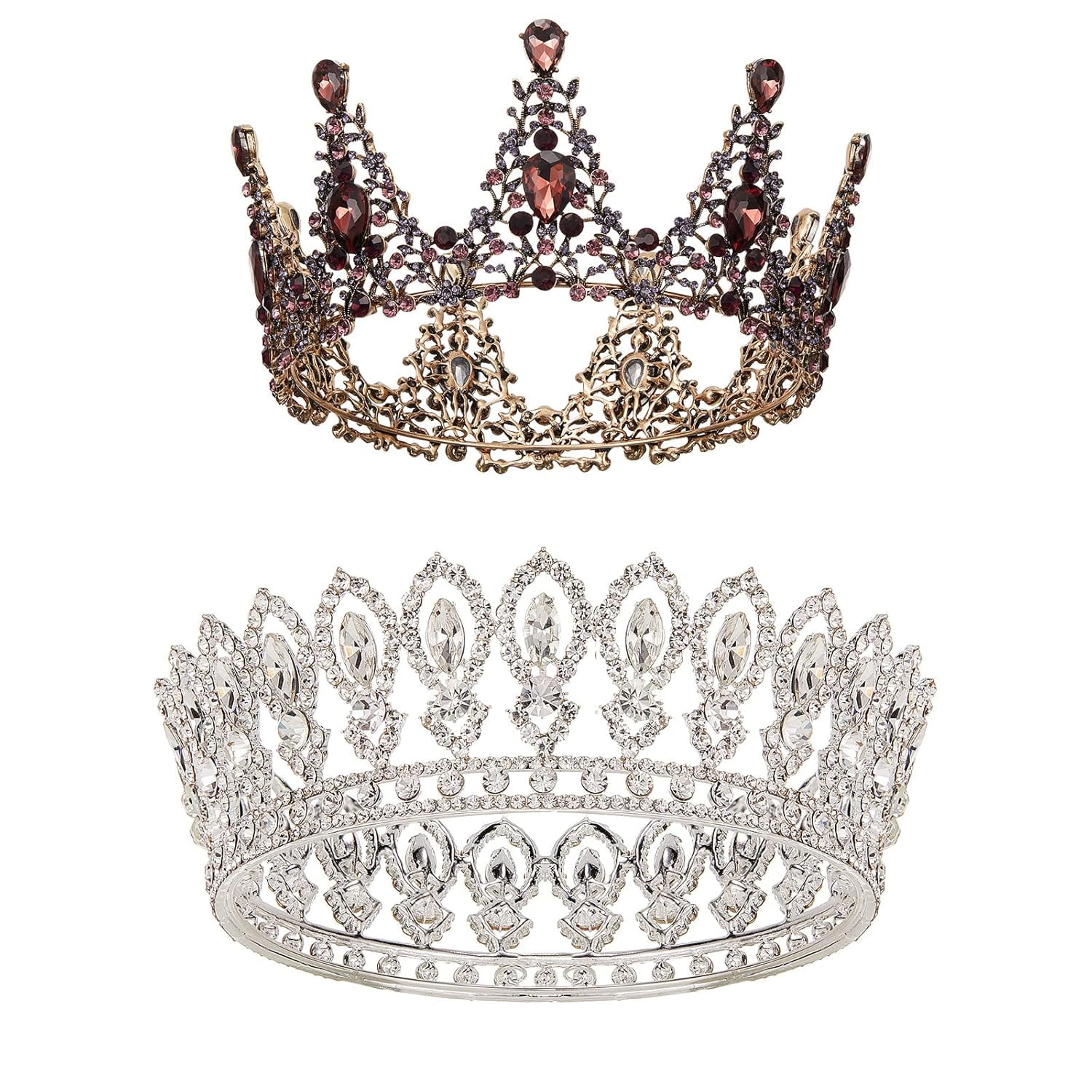 Queen Crowns for Women, Crystal Wedding Crown for Bride, Baroque Tiara ...