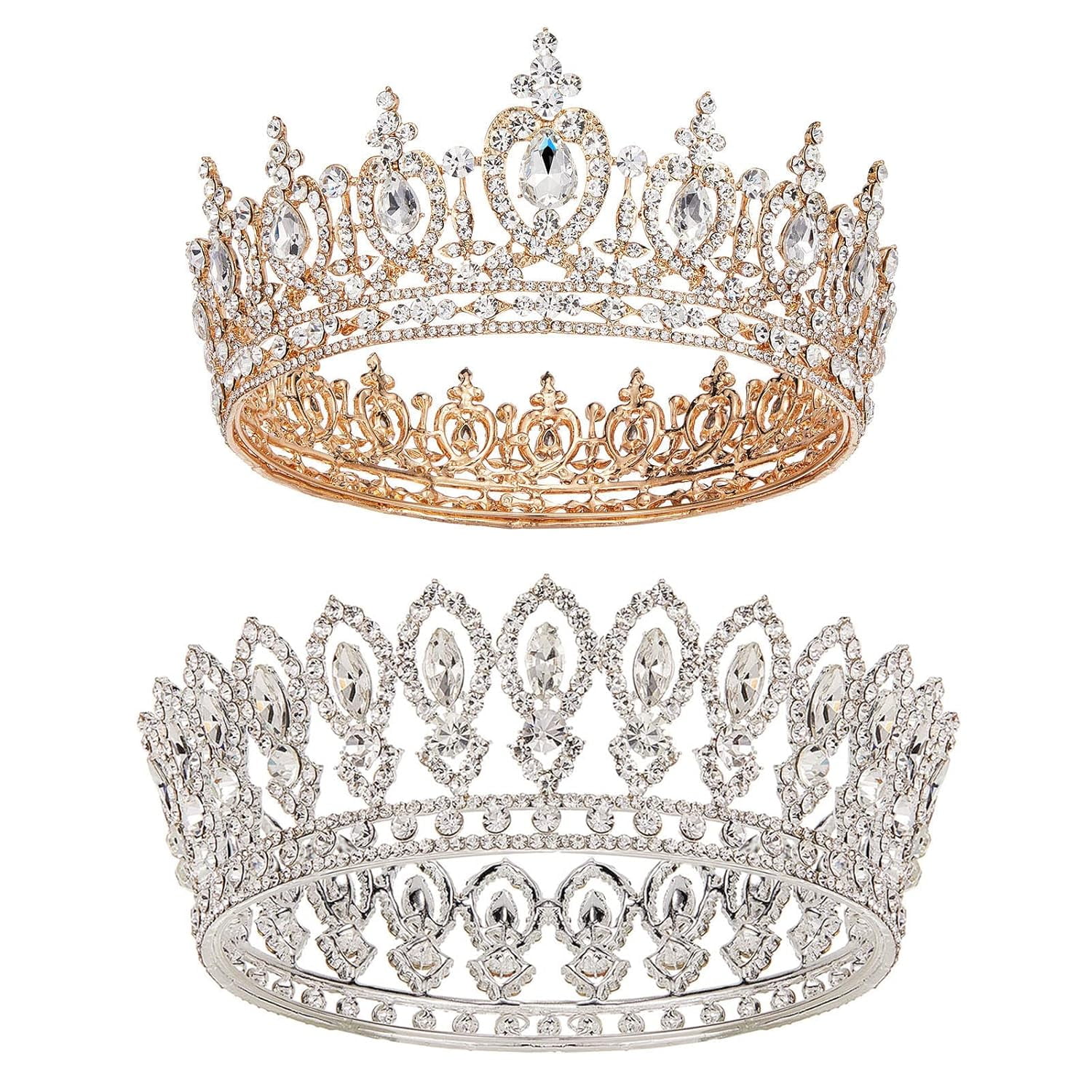 Queen Crowns for Women, Crystal Wedding Crown for Bride, Baroque Tiara ...