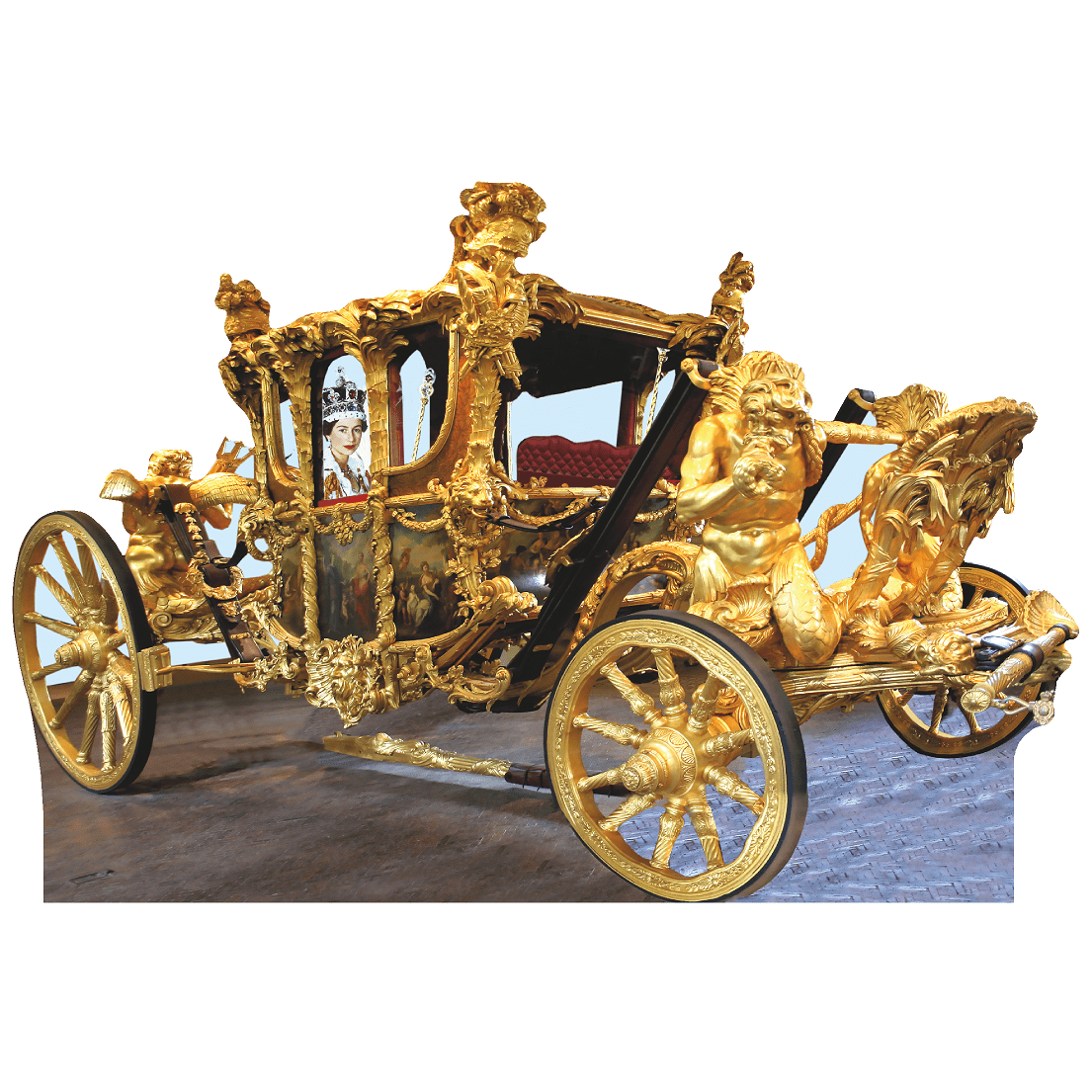 Queen Elizabeth Gold Stage Coach Carriage Jubilee Cardboard Cutout ...