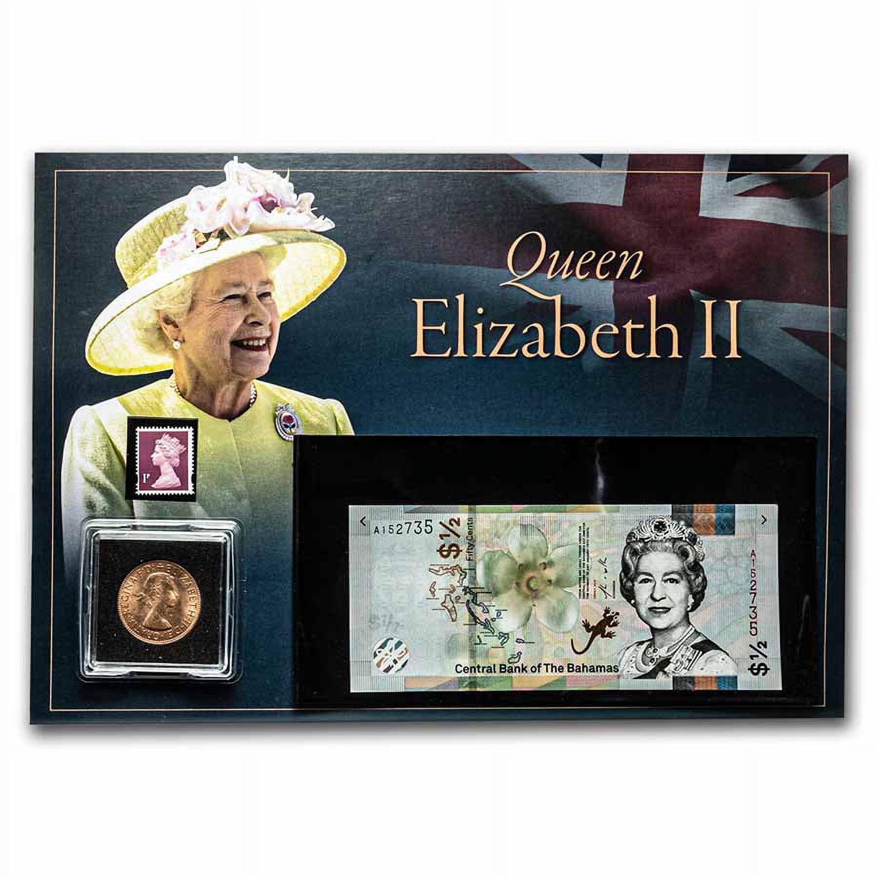 Queen Elizabeth II Banknote, Coin & Stamp Set - Walmart.com