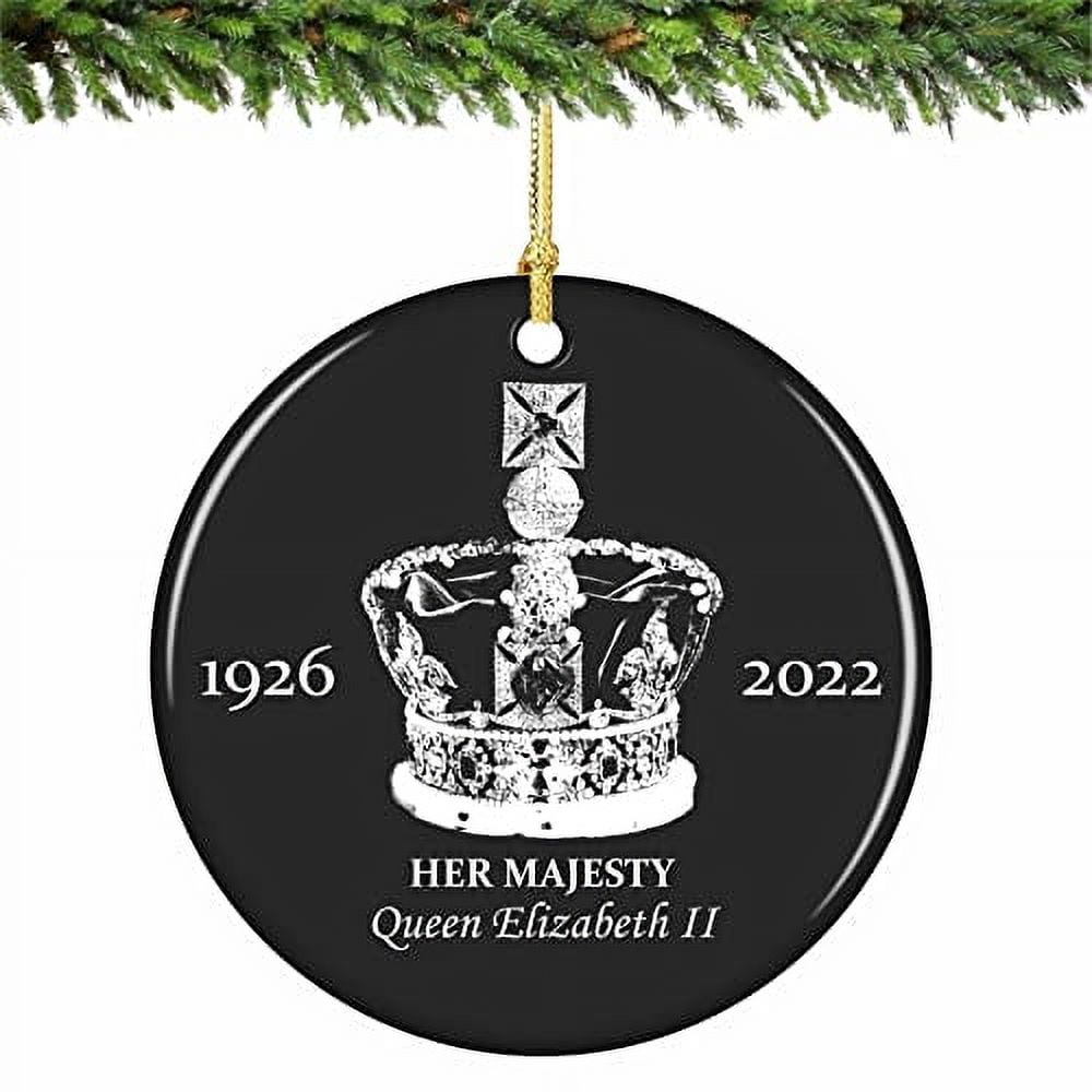 Queen Elizabeth II Christmas Ornament Porcelain Coronation Crown 1926 ...