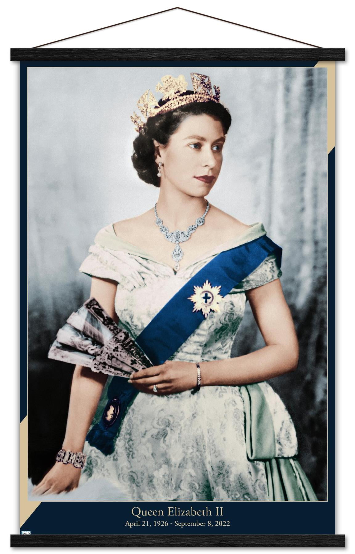 Queen Elizabeth II - Queen Wall Poster with Magnetic Frame, 22.375" x ...