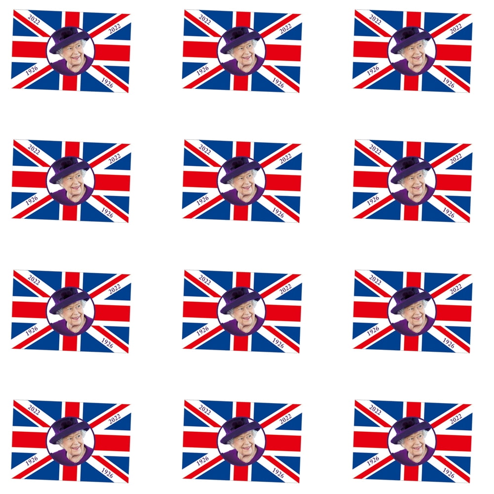 Queen Elizabeth II hand waving flag 14cm x 21cm Mini Hand Held Flags ...
