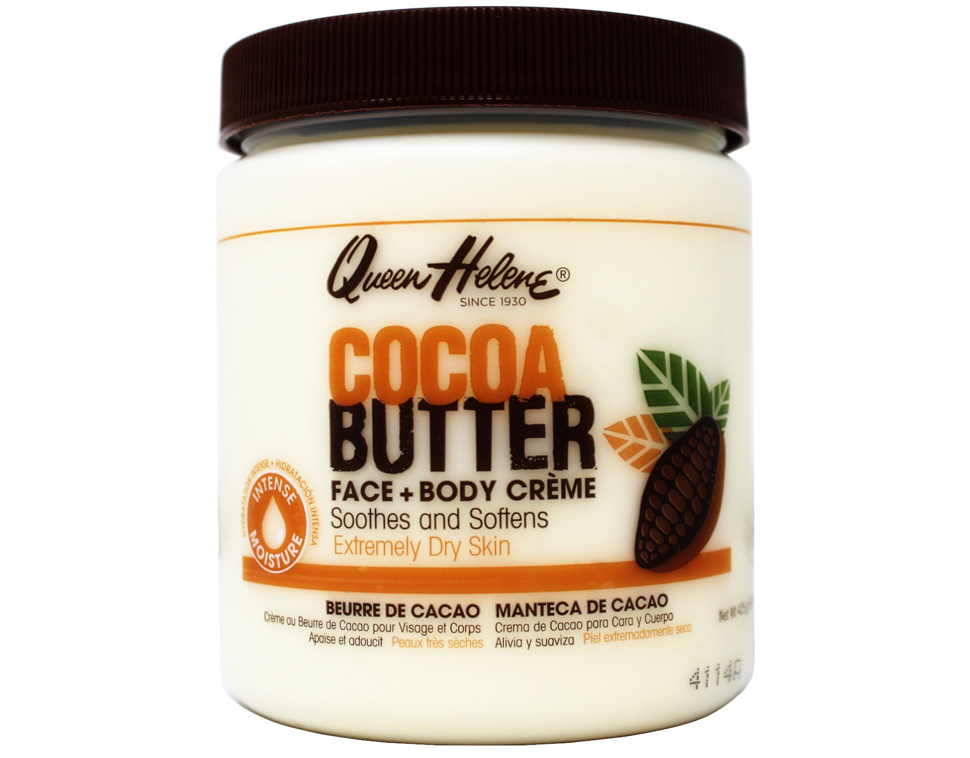 Queen Helene Cocoa Butter Crème Face & Body Lotion for Dry Skin, 15 oz ...