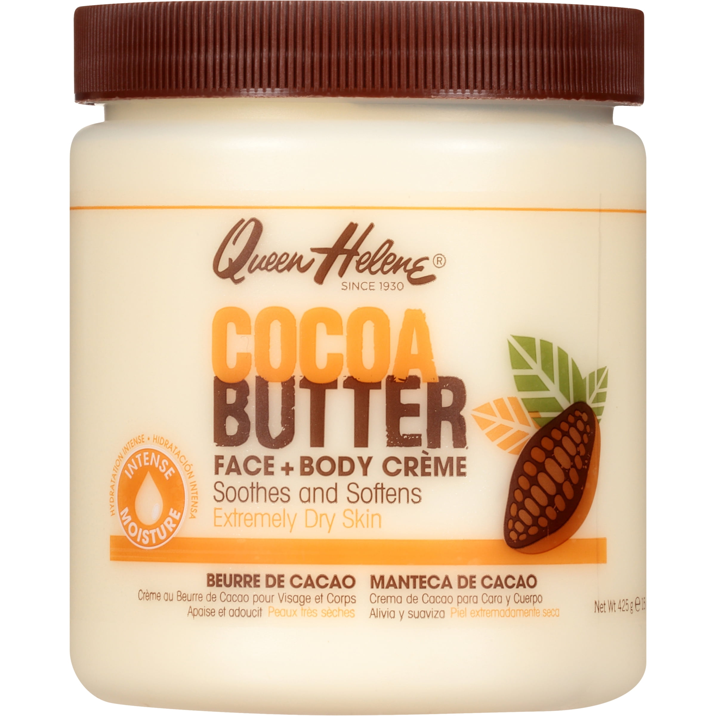 Queen Helene Cocoa Butter Crème Face & Body Lotion for Dry Skin, 15 oz - Walmart Business Supplies