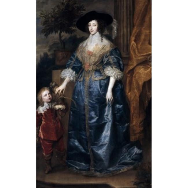 Queen Henrietta Maria & Her Dwarf by Anthon Van Dyck Circa 1633 - 1599 ...