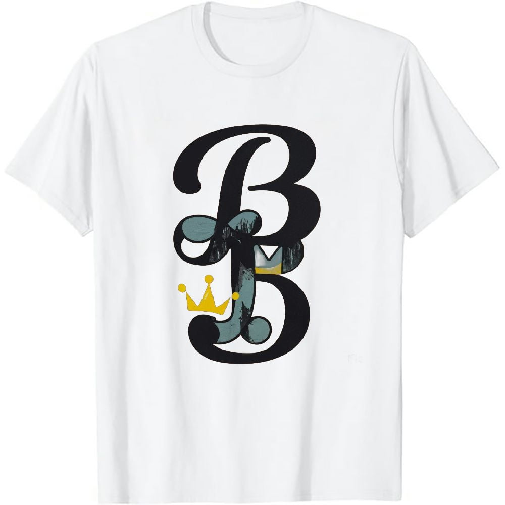 Queen King Letter B - Favorite Letter With Crown Alphabet T-Shirt ...
