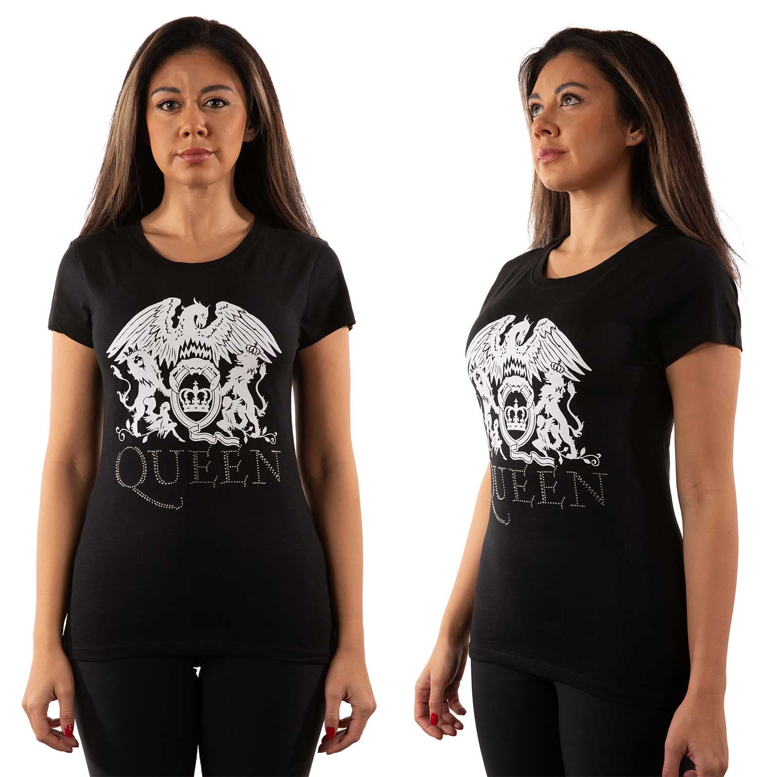 Queen Ladies Embellished T-Shirt: Logo (Large) - Walmart.com