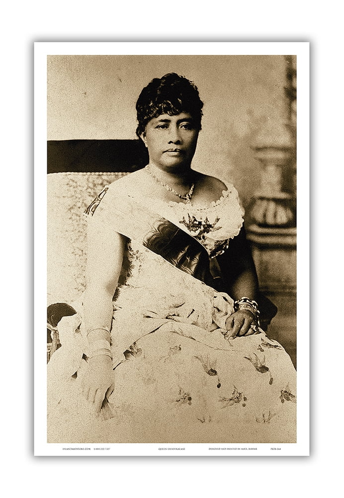 Queen Lili'uokalani (Liliuokalani) - Portrait of the Hawaiian Queen ...