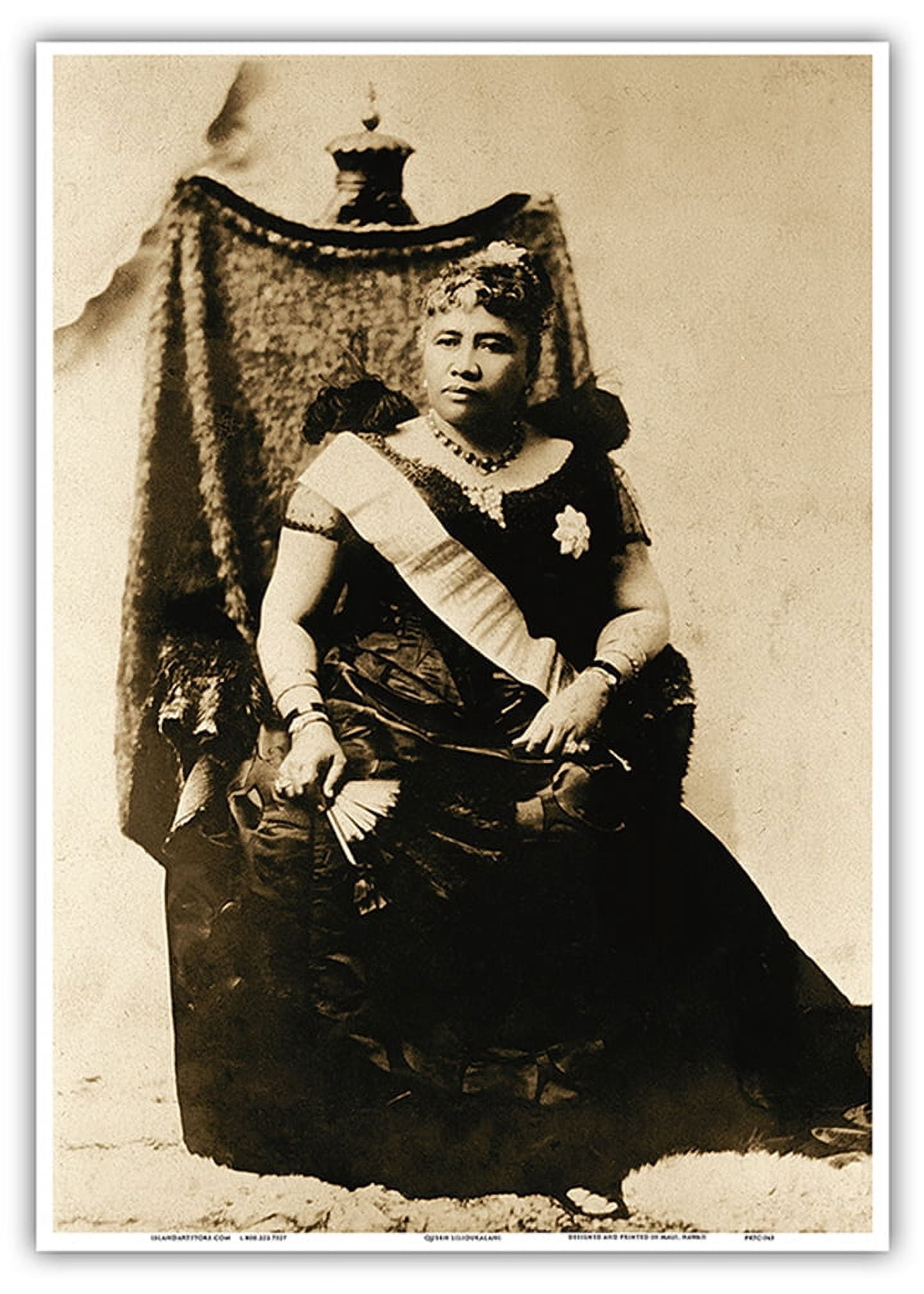 Queen Lili'uokalani (Liliuokalani) - Portrait of the Hawaiian Queen ...