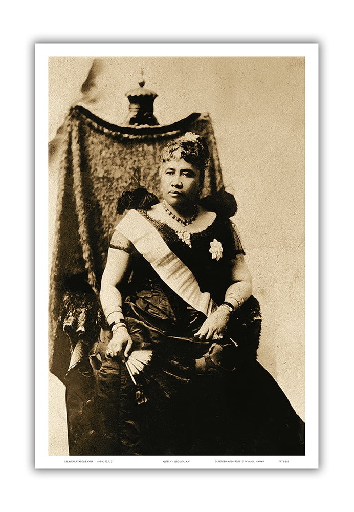 Queen Lili'uokalani (Liliuokalani) - Portrait of the Hawaiian Queen ...