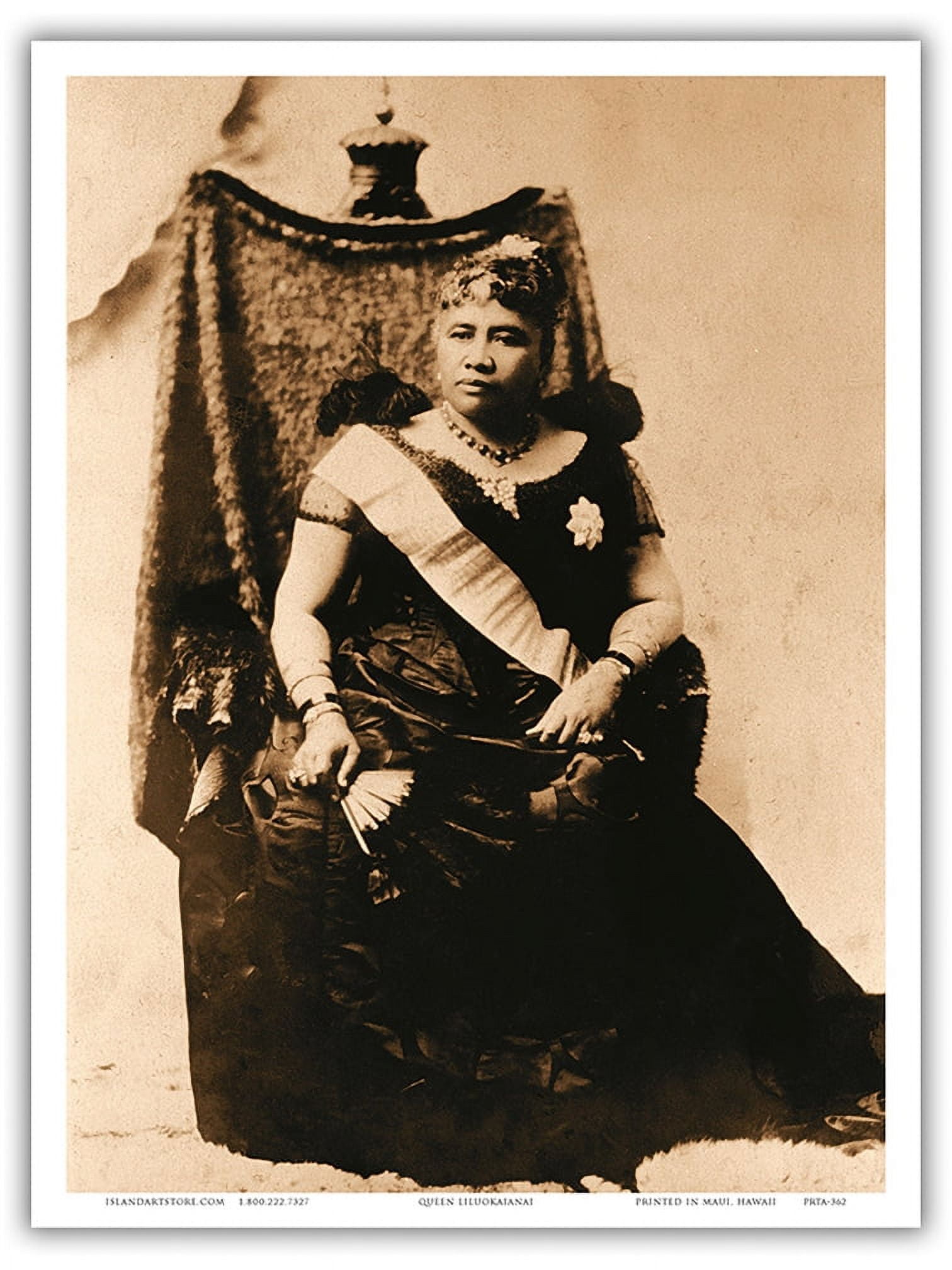 Queen Lili'uokalani (Liliuokalani) - Portrait of the Hawaiian Queen ...