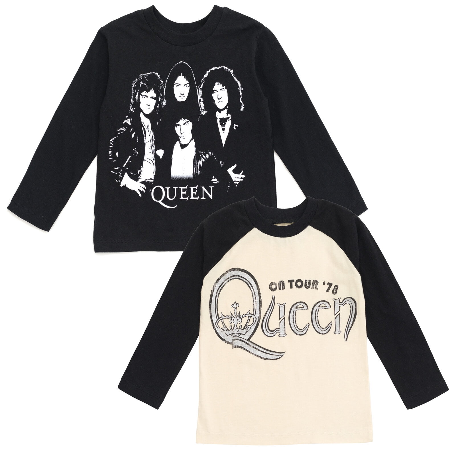 Queen Little Boys 2 Pack T-Shirts Logo Black / White 7-8 - Walmart.com