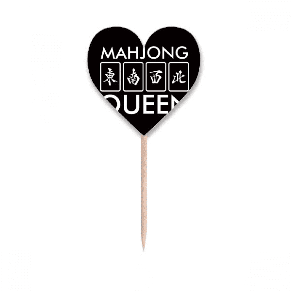 Queen Mahjong Game Art Deco Fashion Toothpick Flags Heart Lable Cupcake ...