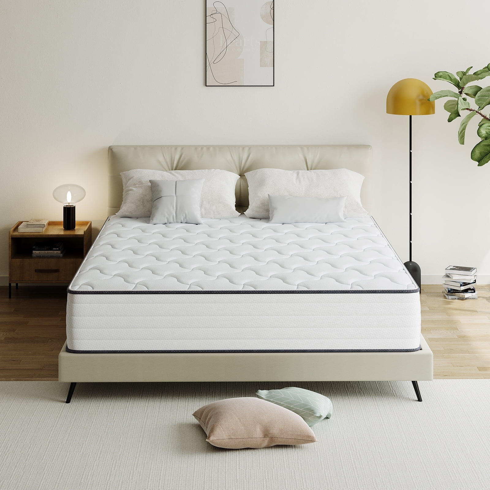Queen Mattress, 10 Inch Hybrid Innerspring Mattress with Memory Foam ...