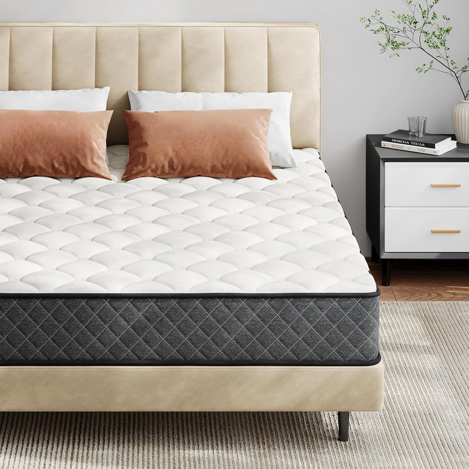 Queen Mattress,10 Inch Hybrid Mattress in a Box with Memory Foam,Motion ...