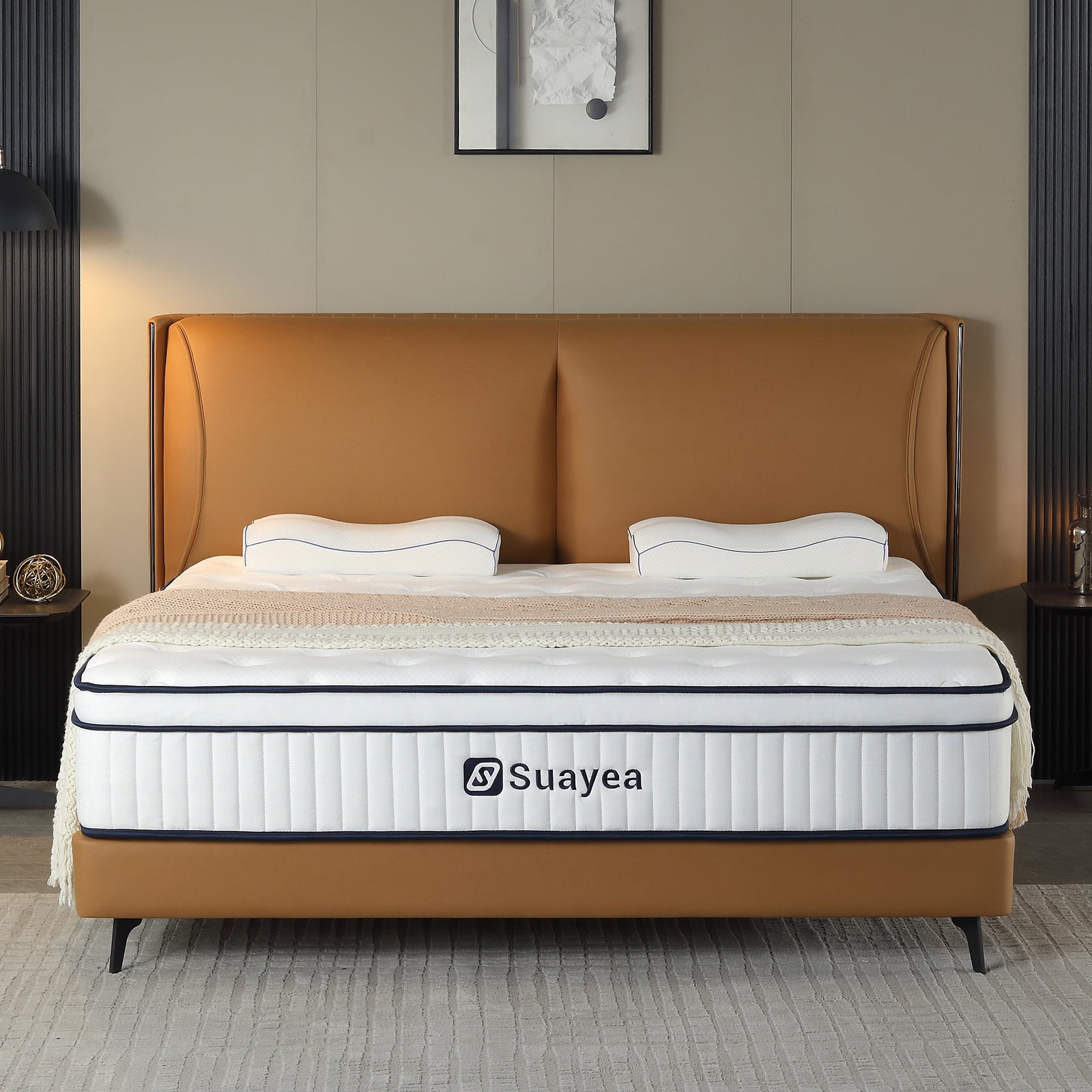 SUAYEA Queen Mattress, 10 Inch Hybrid Mattress, Pocket Spring and Soft ...
