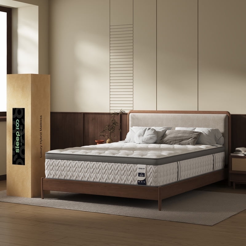Queen Mattress, 10 Inch Queen Size Mattresses in a Box, Hybrid Pocketed ...