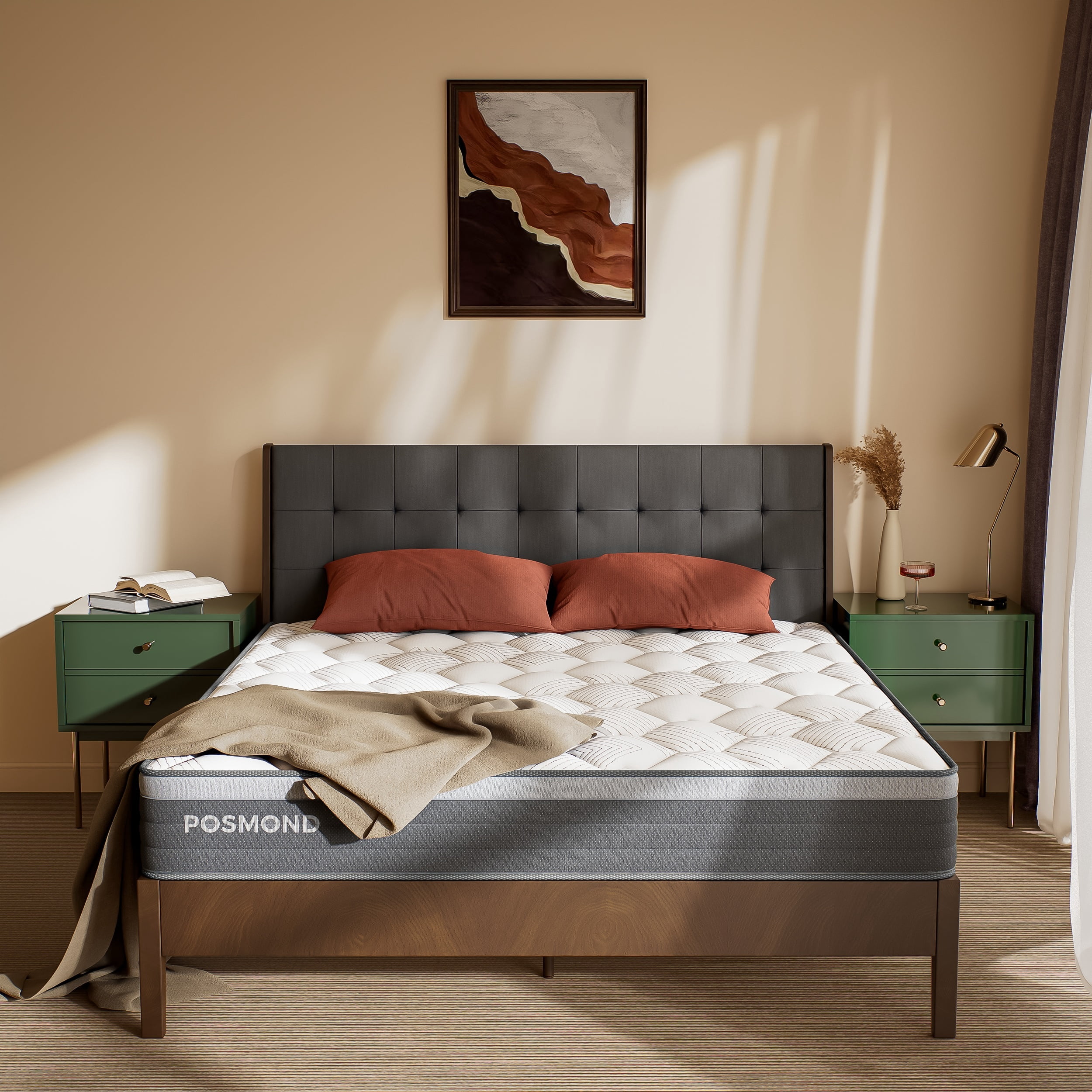 Queen Mattress, 10 inch Hybrid Mattress in a Box, Individually Pocket ...