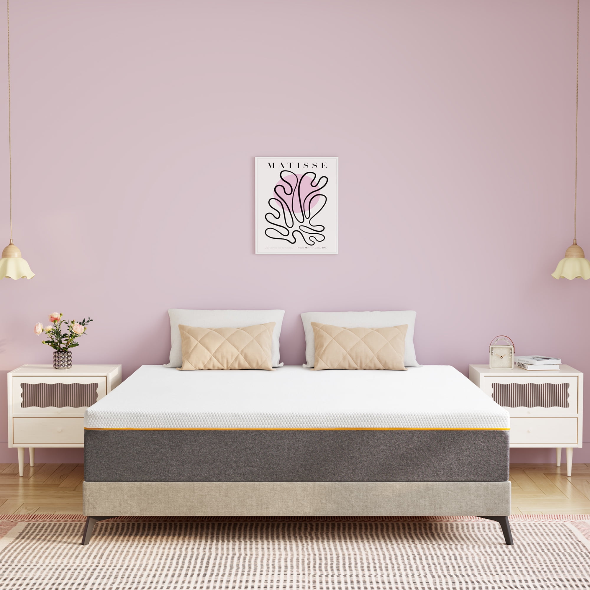 Queen Mattress, GELBIY 10 inch Queen Size Medium Memory Foam Mattress ...