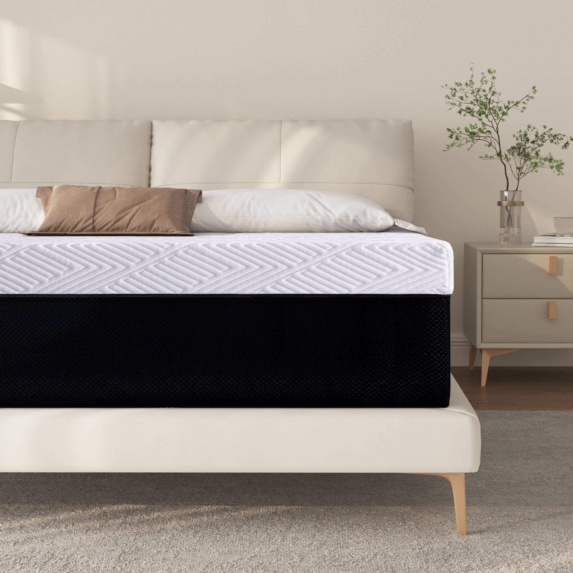 Queen Mattress, 10 inch Medium Memory Foam Mattress in a Box, Queen ...