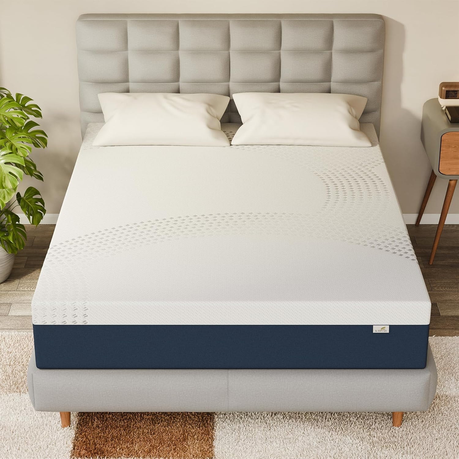Queen Mattress, 12 Inch Gel Graphene Memory Foam Mattress for Refreshing Comfort and Pressure ...