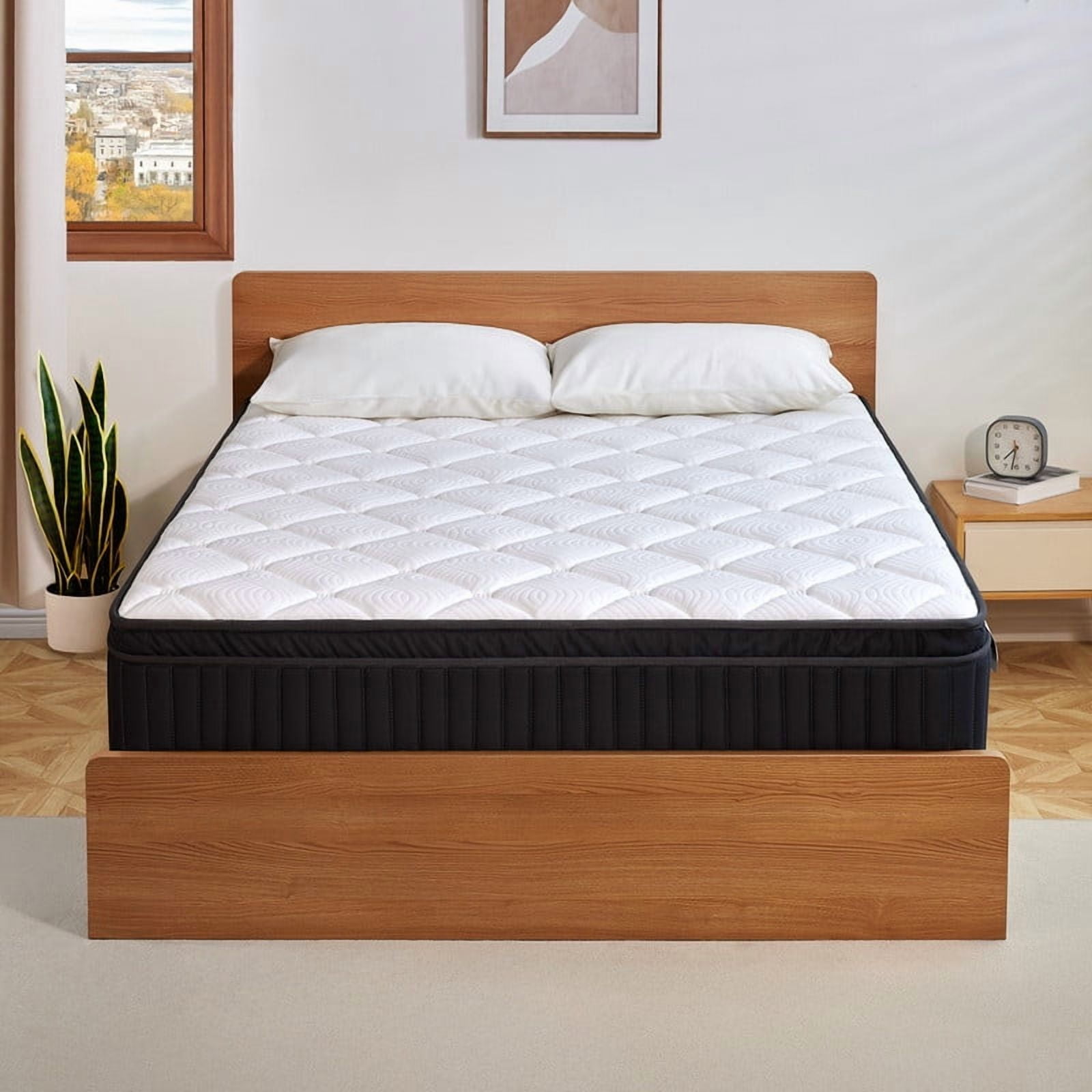 TXO Hybrid Queen Mattress, 12 Inch Gel Memory Foam & Individually ...